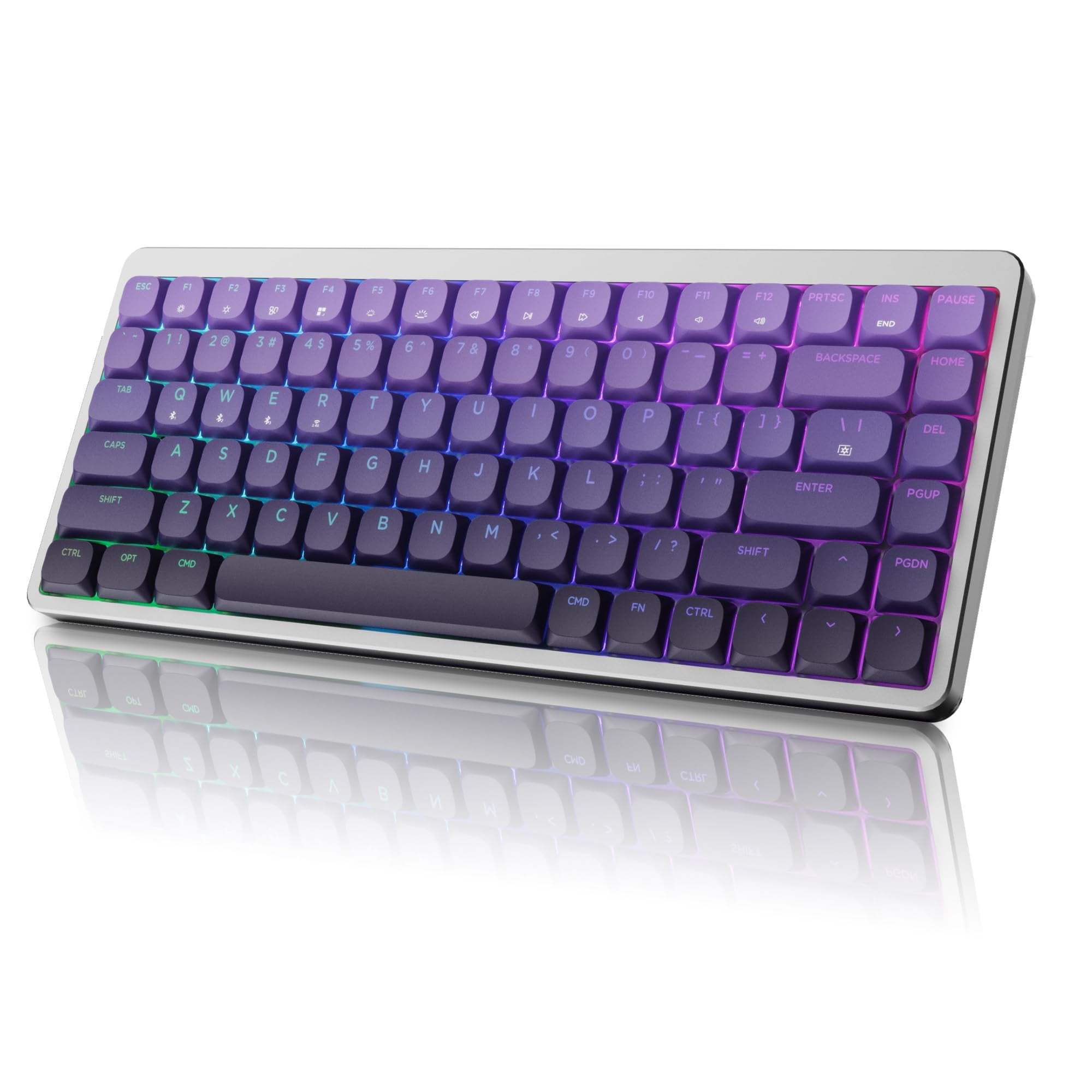 Womier 75% Keyboard, Low Profile Mechanical Keyboard Purple, Bluetooth ...