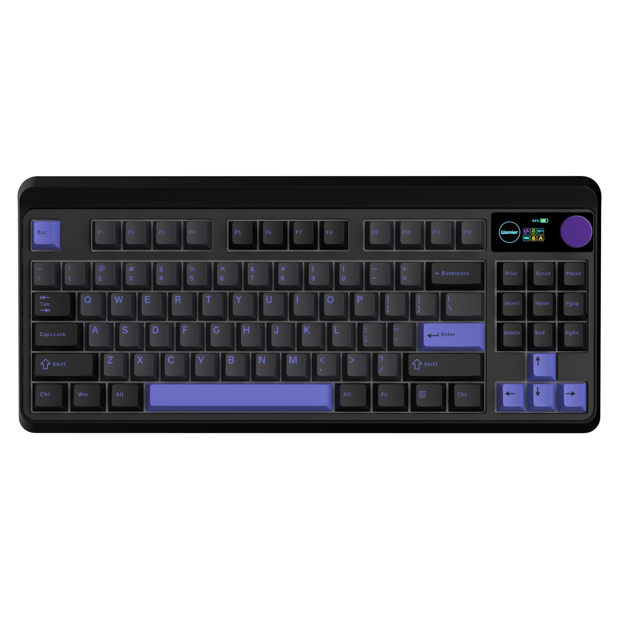 Womier Retro Gaming Keyboard with Color OLED Display&Knob, M87 Pro ...