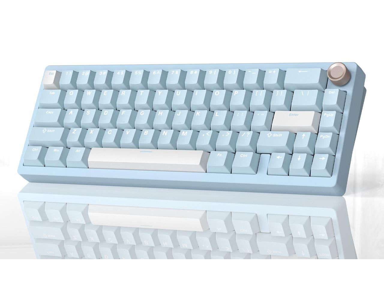 Womier SK65 65% Gasket Mounted Wireless Aluminum Keyboard with Knob - Gaming Keyboard Blue ...