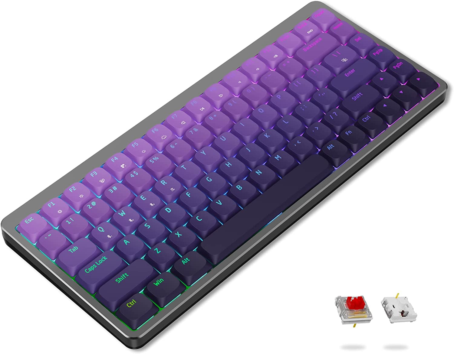 Womier XVX L75 Mechanical Keyboard 84 Keys Wireless Bluetooth/2.4G ...