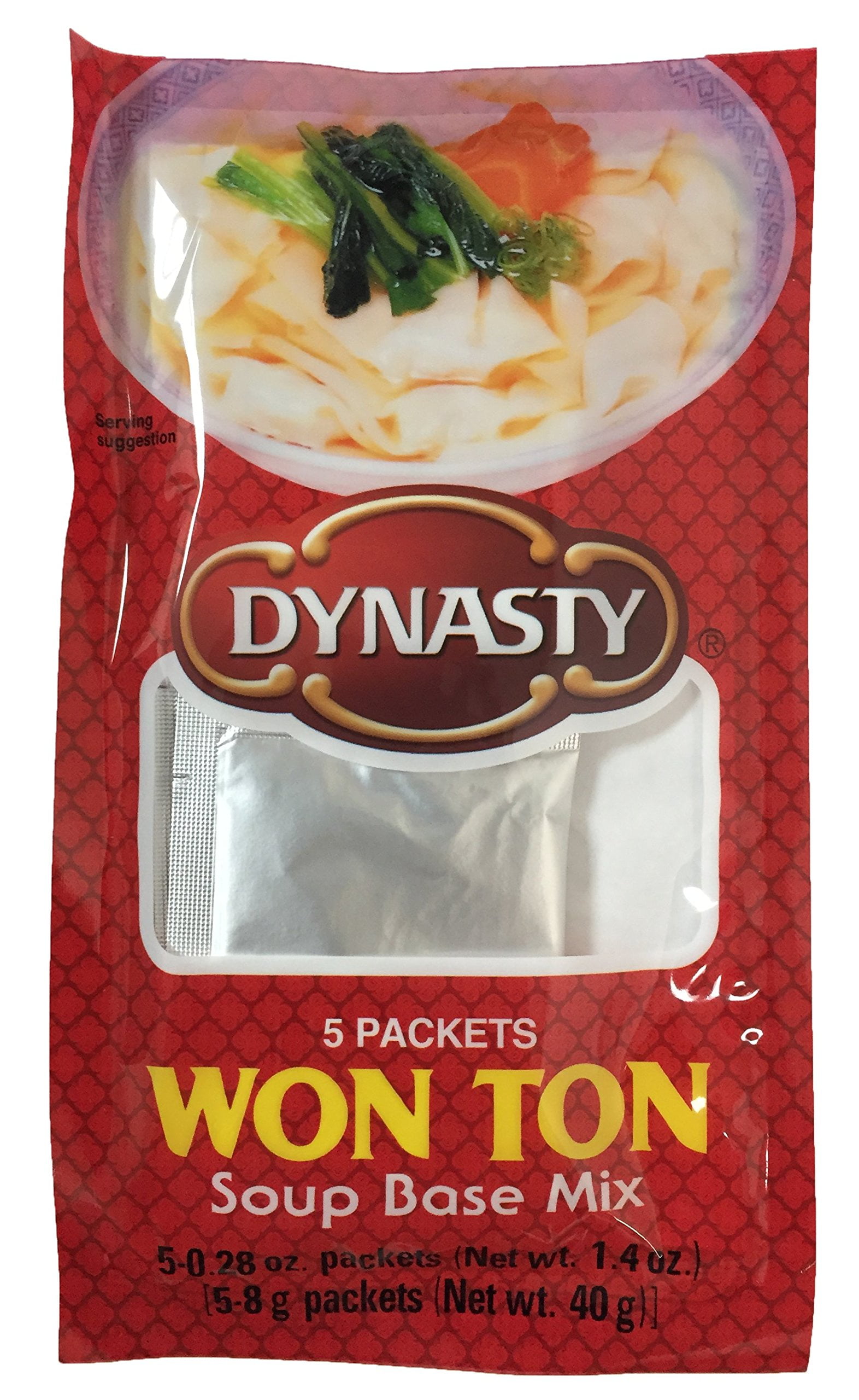 Dynasty Won Ton Soup Base Mix, 5 Individual Packets, 1.4 Oz, Pack of 4 ...