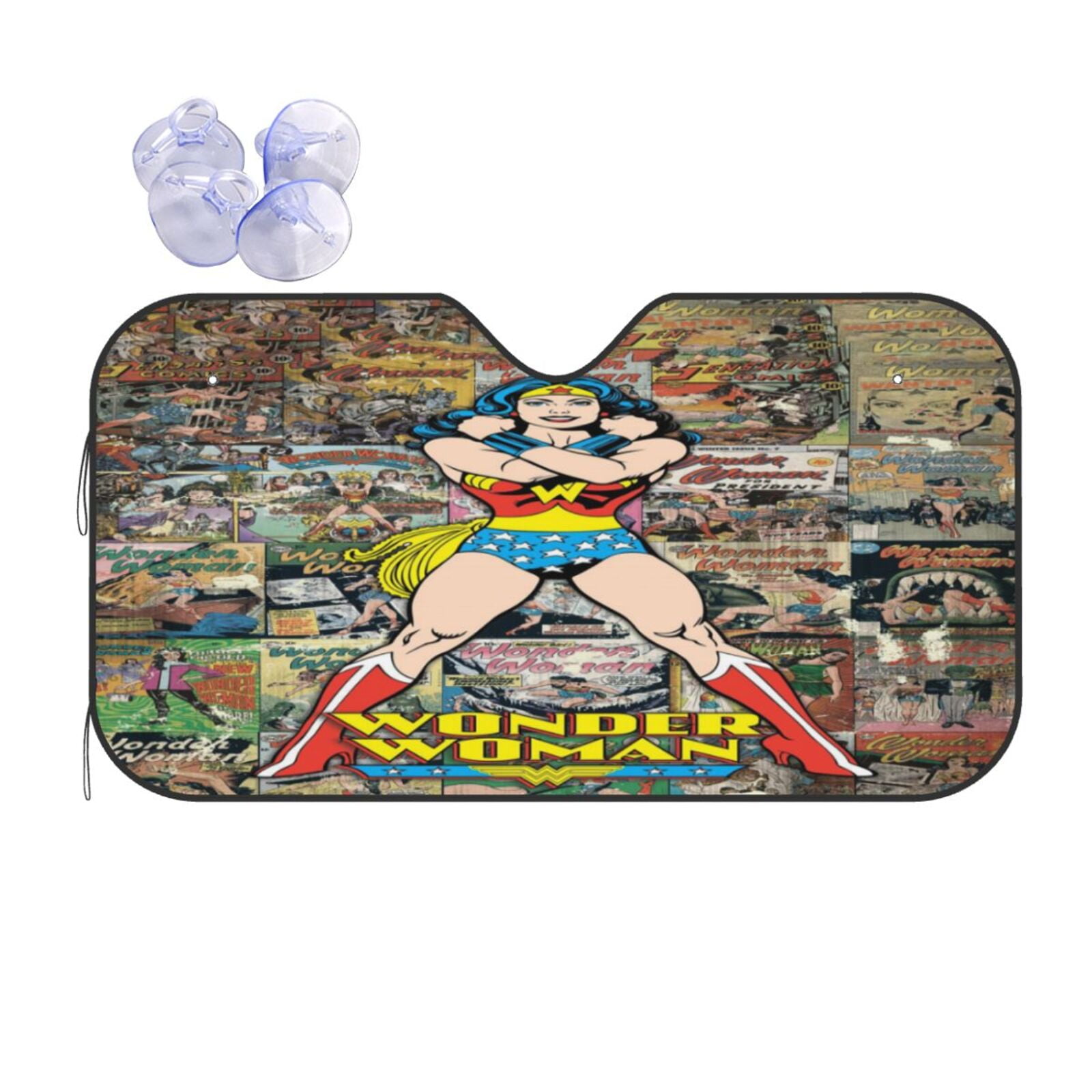 Won-der Women Car Sun Shade Windshield Cartoon Sun Shade for Car Truck ...
