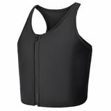 Wonababi chest binder corset with zipper tank top Ultra flat binder ，XS ...