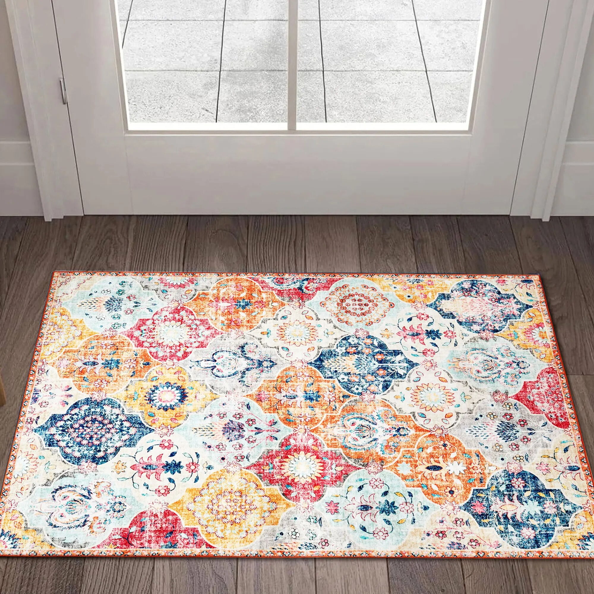 WondRg 2' x 3' Washable Small Area Rugs Doormats indoor Entrance ...