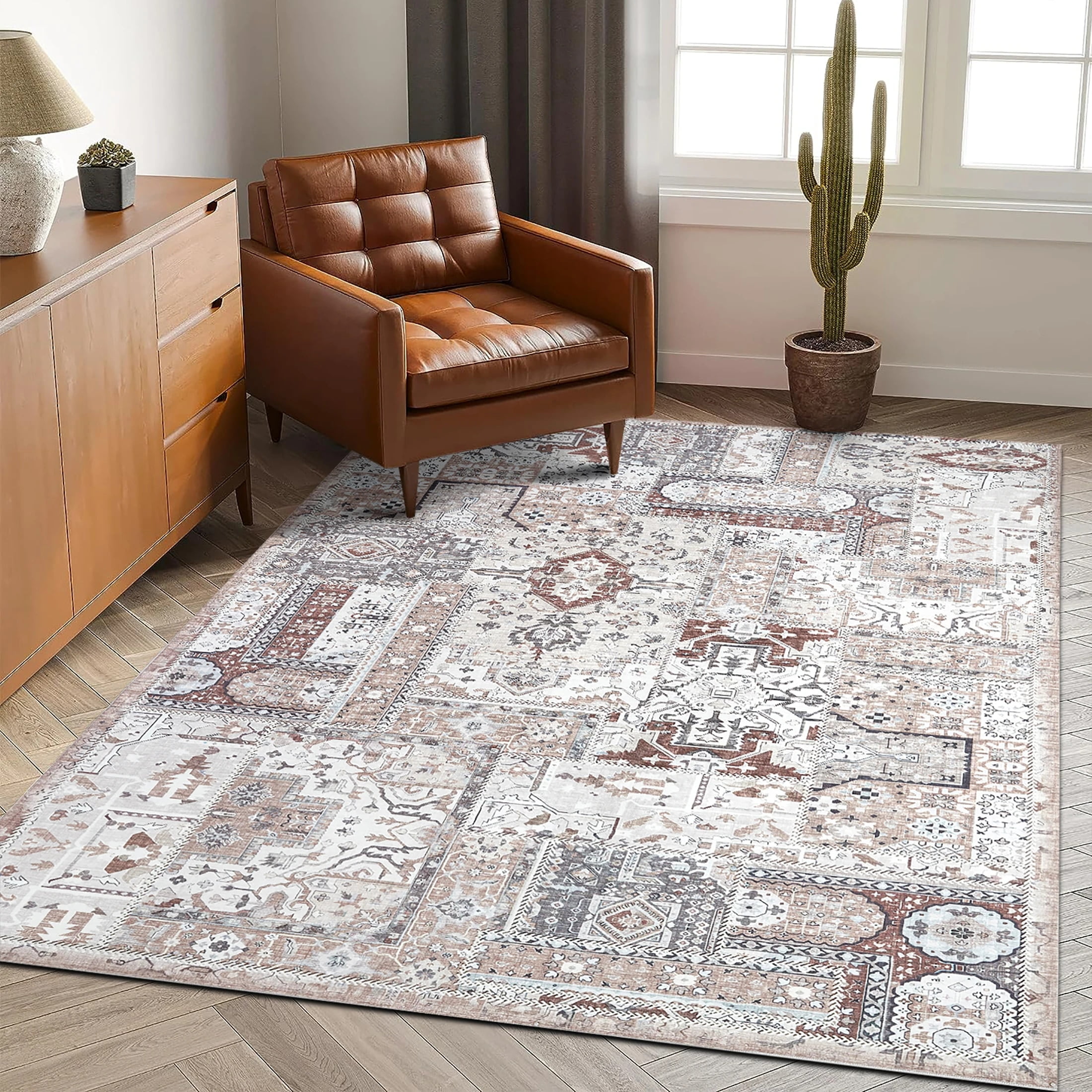 HaiiMeid 5'x7' Multicolor Area Rug for Living Room, Bedroom, Kitchen ...