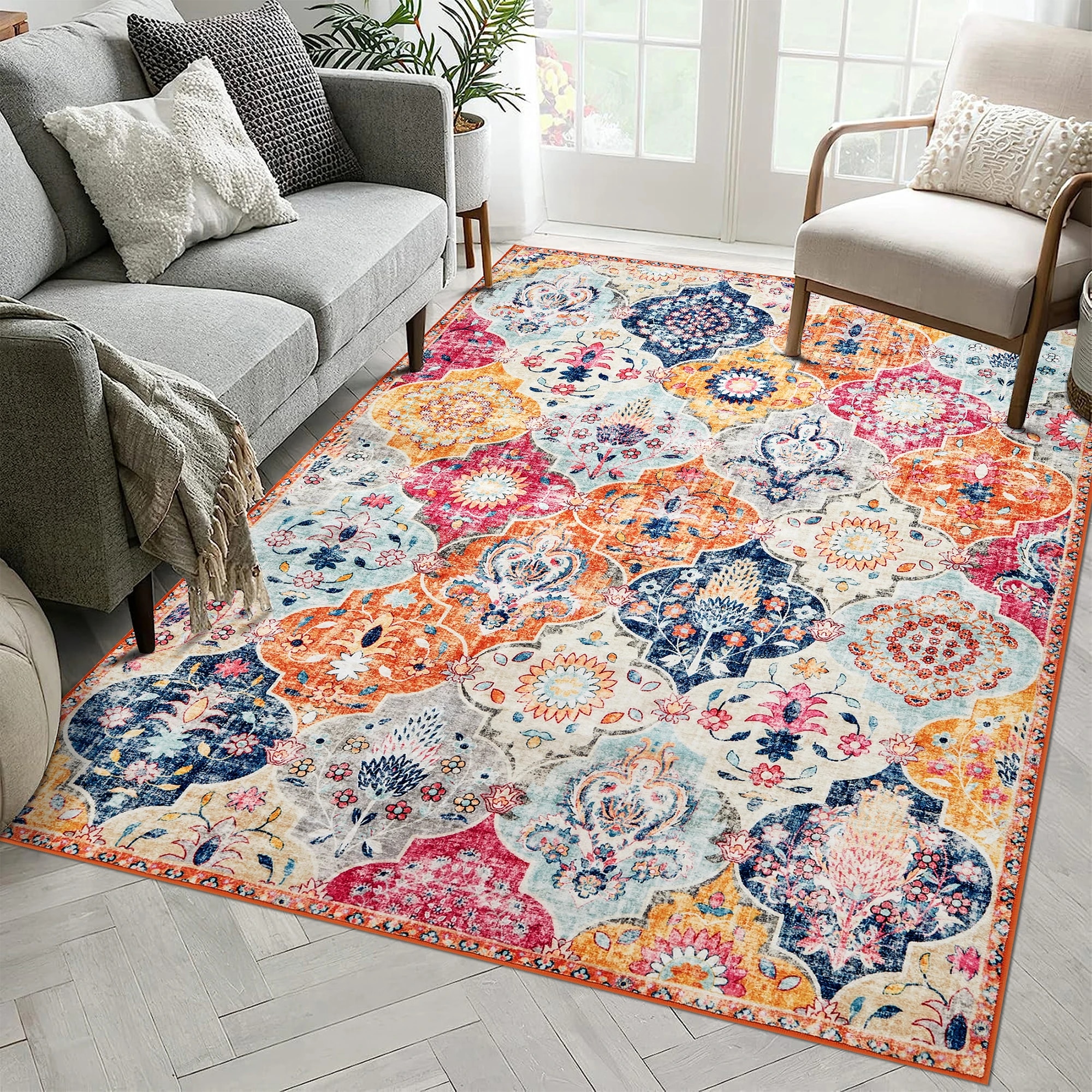 WondRg Oriental Area Rugs for Living Room Bedroom Dining Room Throw ...