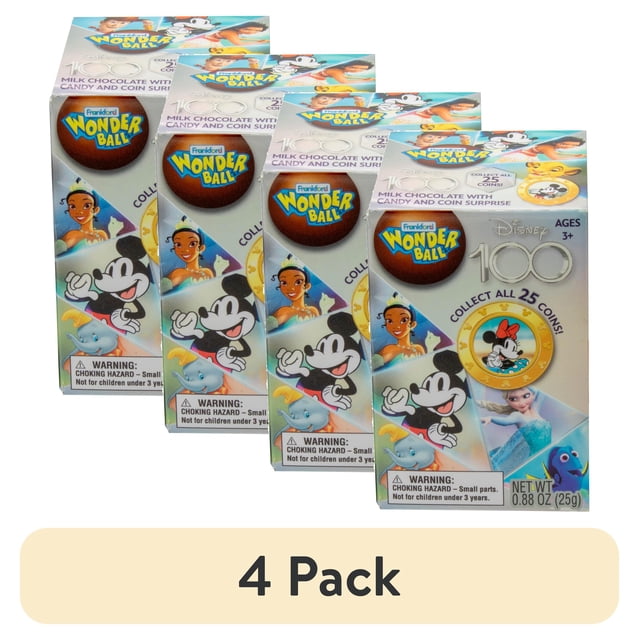 (4 pack) Disney Wonder Ball 100th Anniversary Edition Chocolate Candy ...