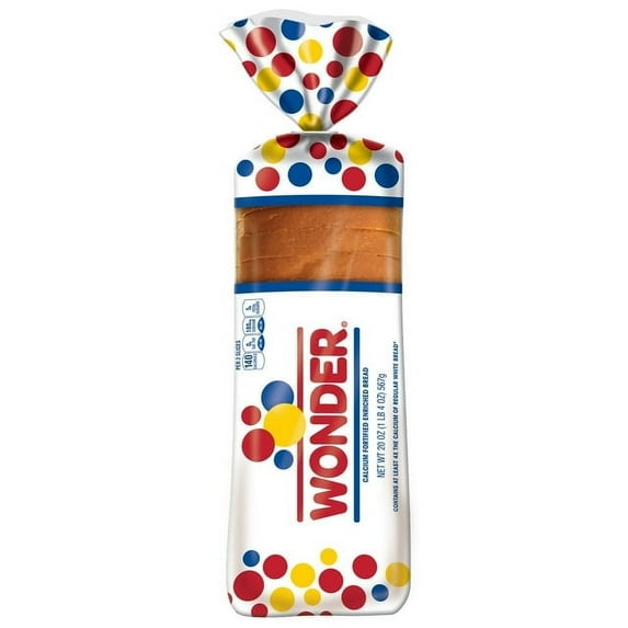 Wonder Bread Classic White Sandwich Bread 20 oz Loaf Soft & Fluffy ...