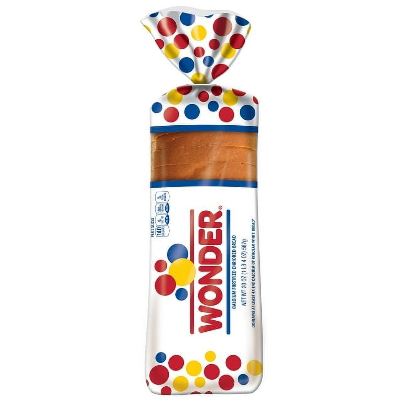 Wonder Bread Classic White Sandwich Bread 20 oz Loaf Soft & Fluffy ...