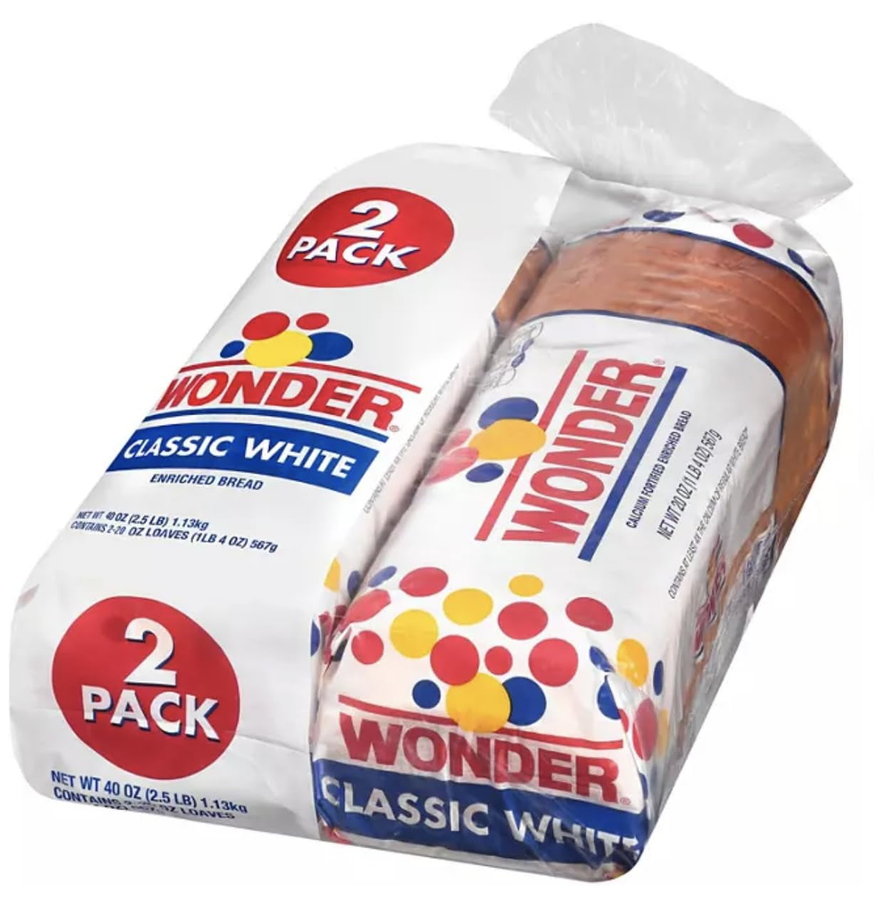 Wonder Bread Family Loaf Pack of 2 - Walmart.com
