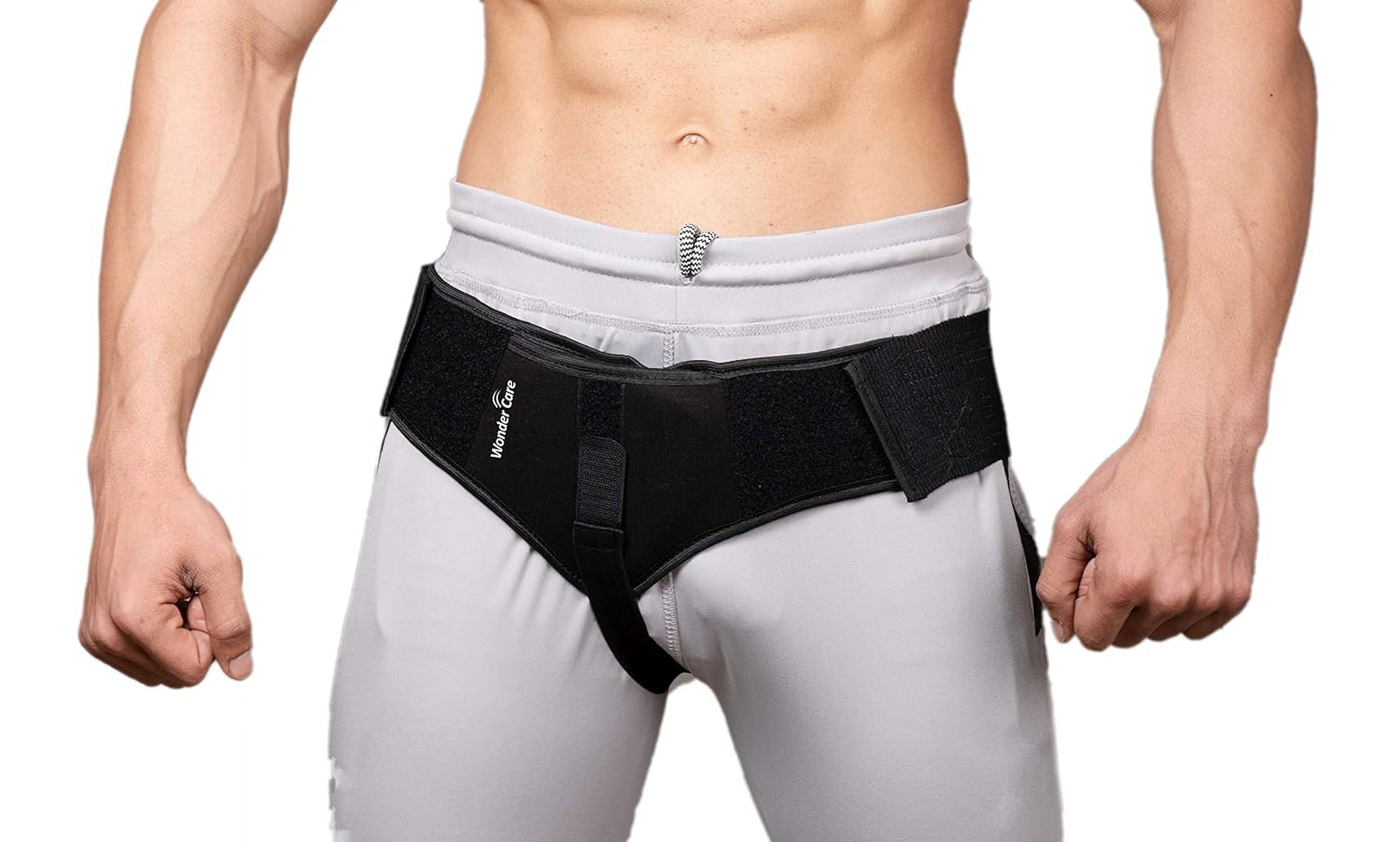 Wonder Care-Single Left Inguinal Hernia Belt Support Brace - Truss Brace with 1 Removable ...