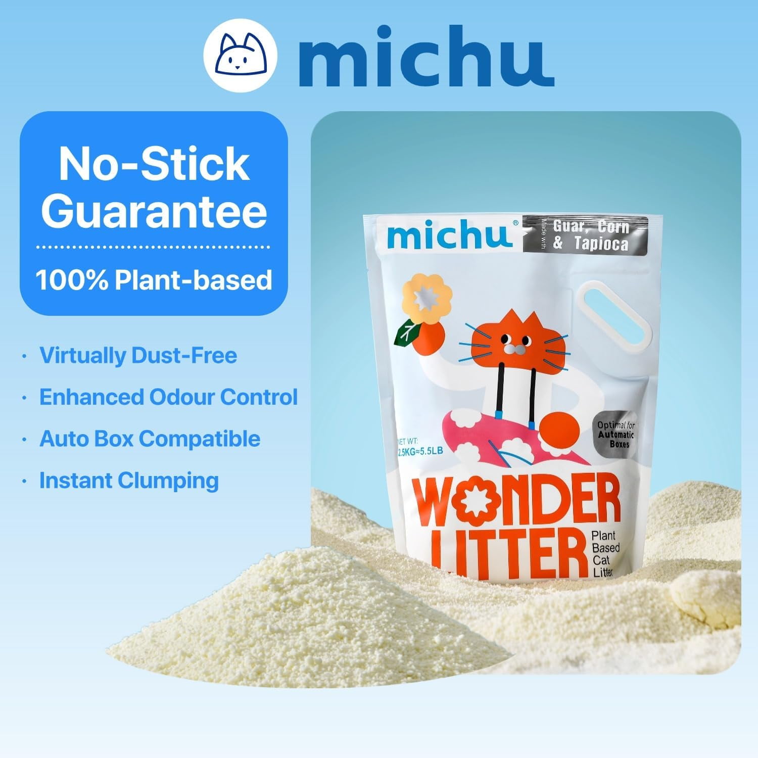 Wonder Cat Litter, Cassava Plant-Based Cat Litter, Automatic Litter Box ...