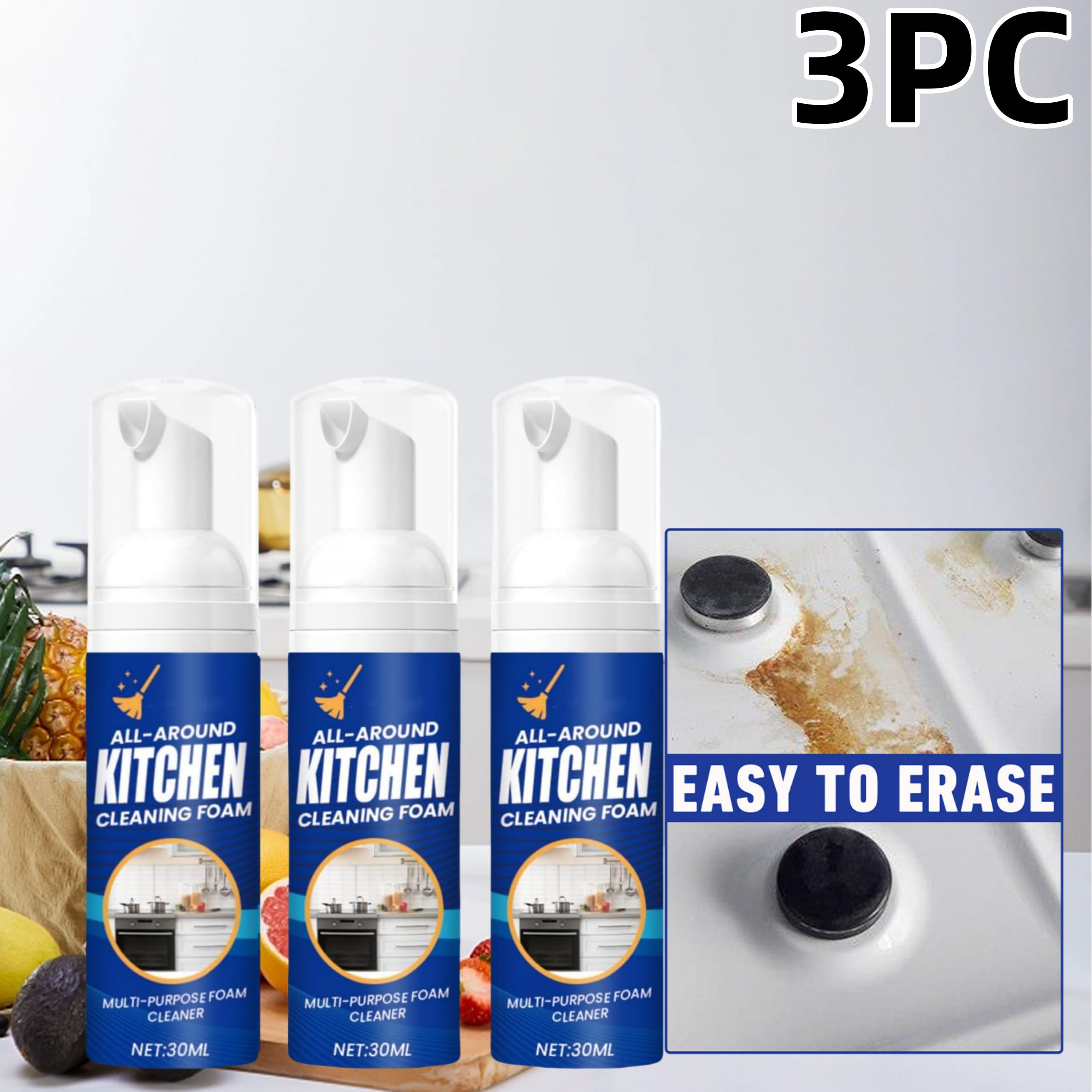 Wonder Cleaner Foam All-Around Cleaner for Grease,Stains,and Grime3pc ...