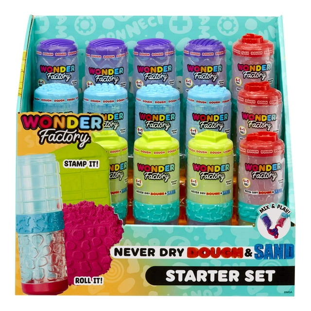Wonder Factory Never Dry Dough and Sand Starter Set- Never Dries Out ...