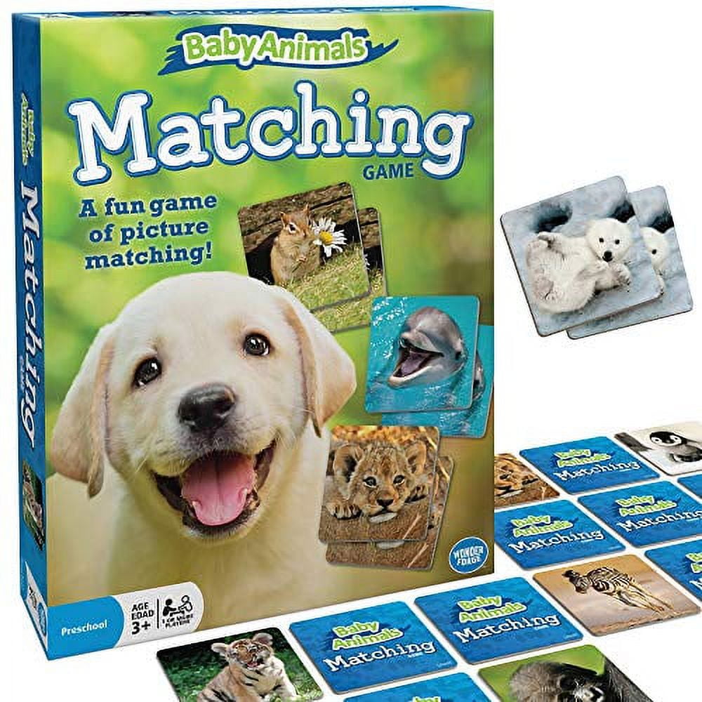 Wonder Forge Baby Animals Matching Game For Girls & Boys Ages 3 and Up ...