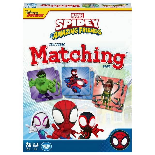 Wonder Forge Marvel Spidey & Friends Matching Game, Children Ages 3 ...