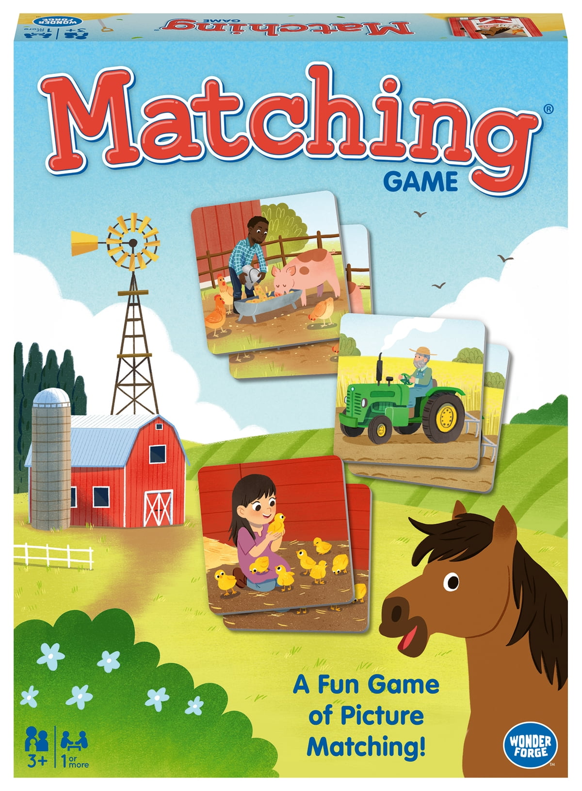 Wonder Forge On the Farm Matching Game Memory Game - Walmart.com
