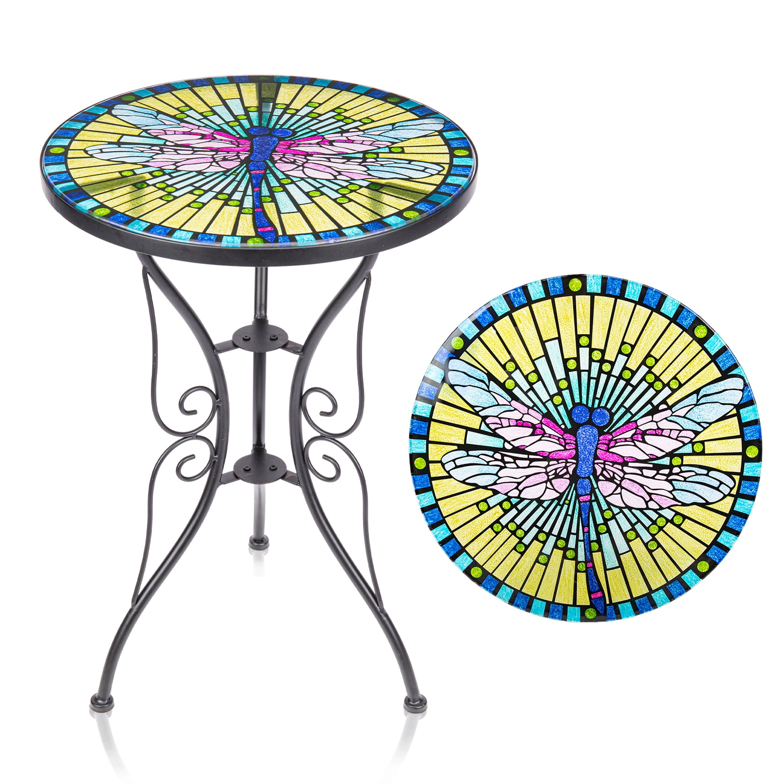 "Wonder Garden Small Outdoor Indoor Metal Balcony 21.4""H Round ...