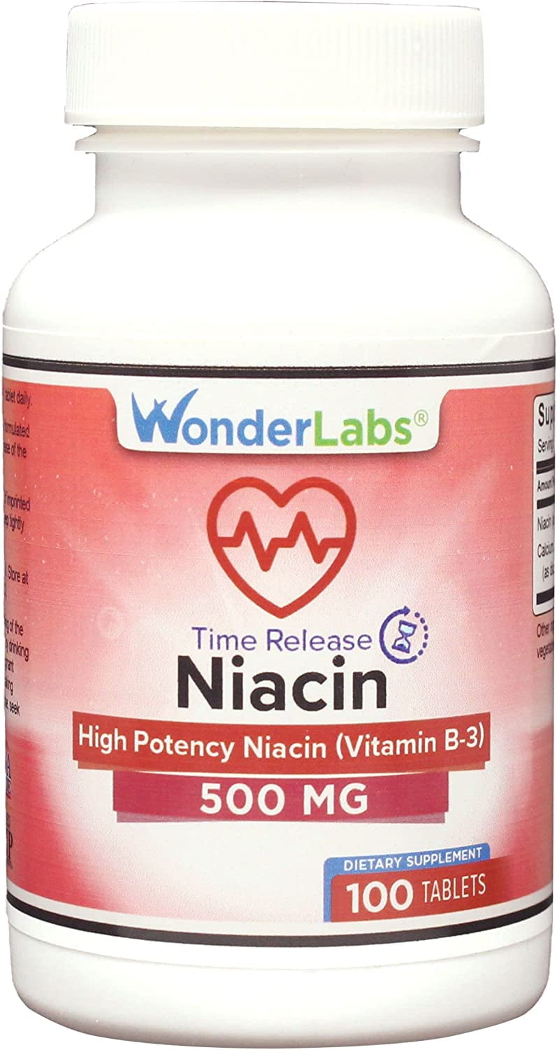 Wonder Laboratories High Potency Flush-Free Niacin 500mg Time Release ...