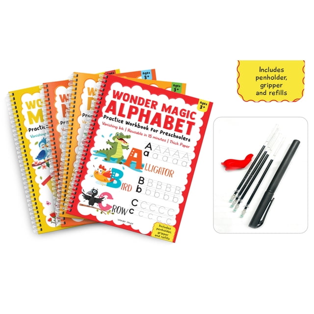 Wonder Magic Pack of 4 Books (Maths, Drawing, Numbers & Alphabet ...
