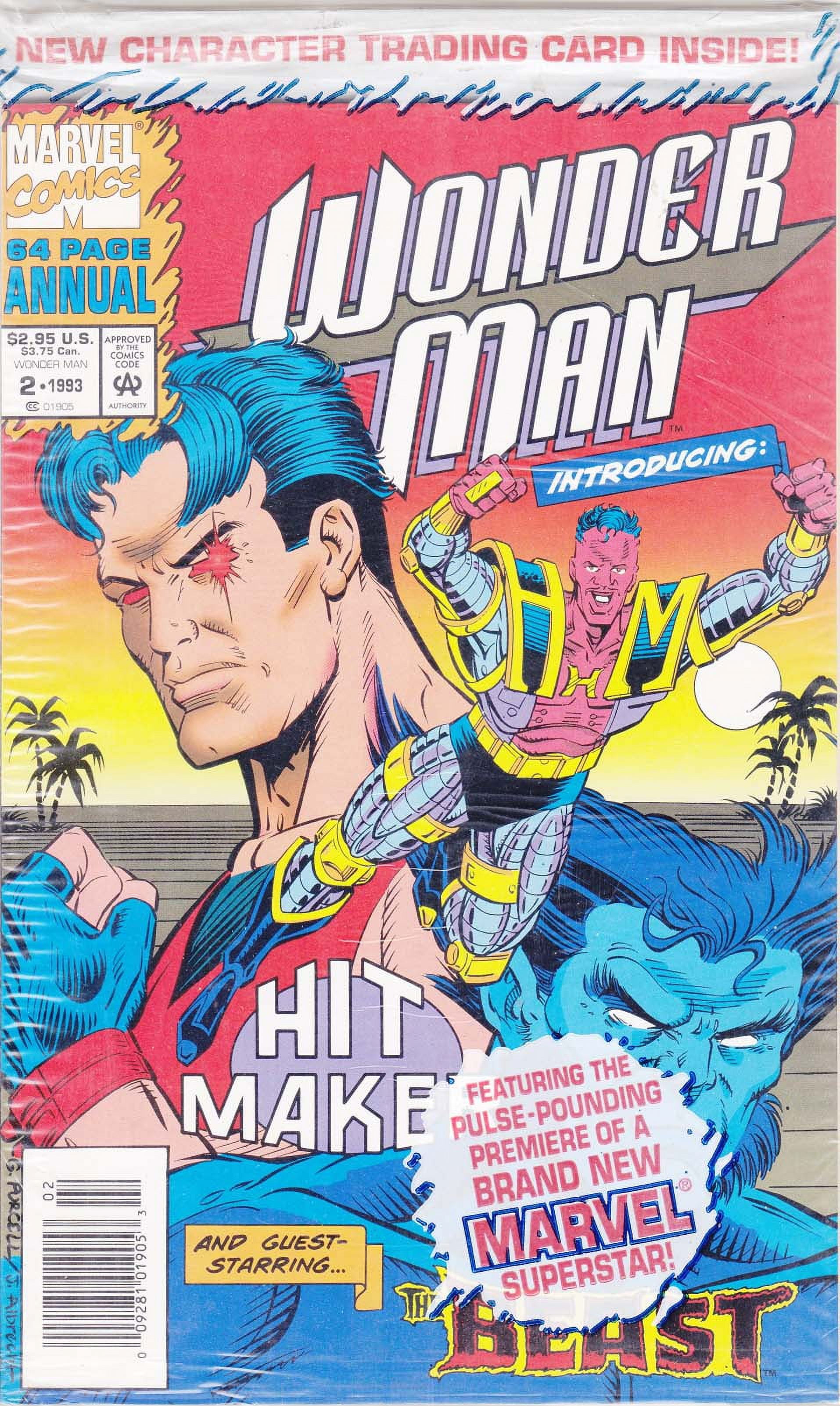 Wonder Man (2nd Series) Annual #2 (Newsstand) (with card) VF ; Marvel ...
