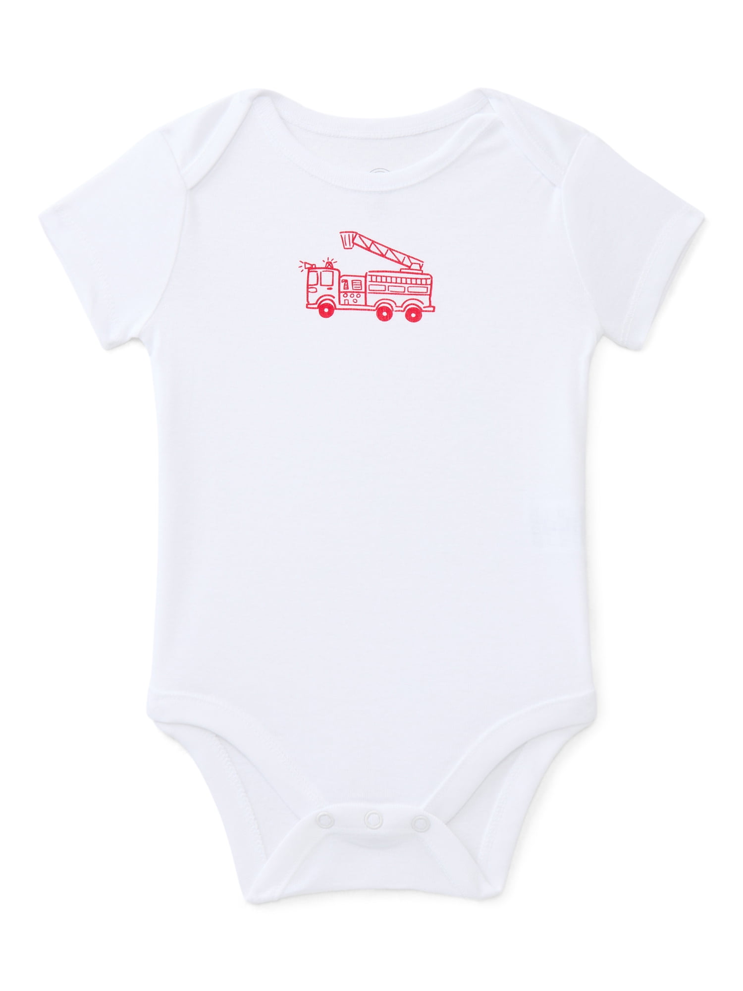 Wonder Nation Baby Boys Cotton Lap Shoulder Bodysuit, Sizes 0M-24M ...