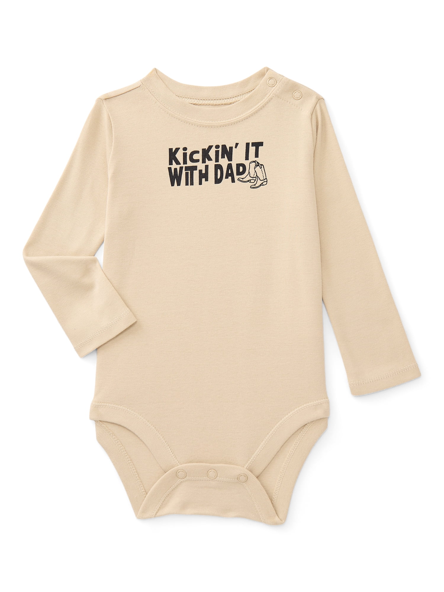 Wonder Nation Baby Boys Cotton Graphic Bodysuit with Long Sleeves ...