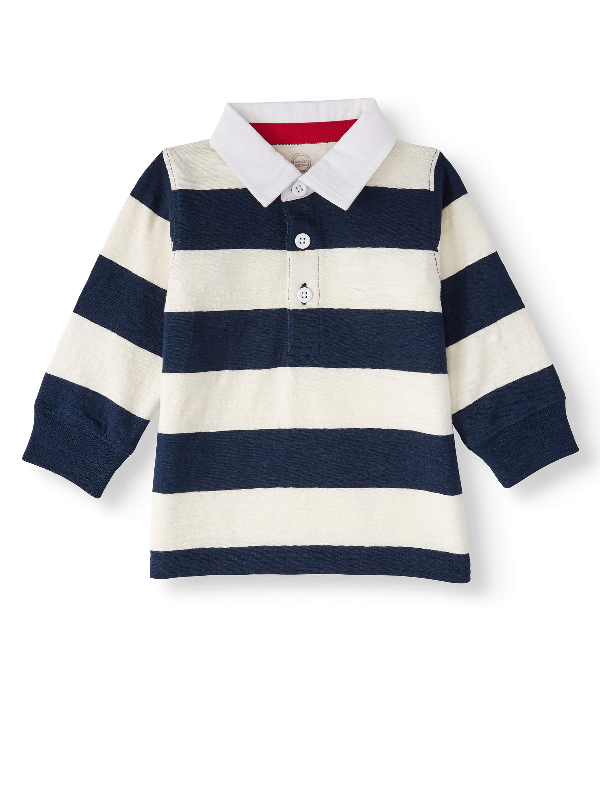 Wonder Nation Baby Boy Rugby Tops - Walmart.com