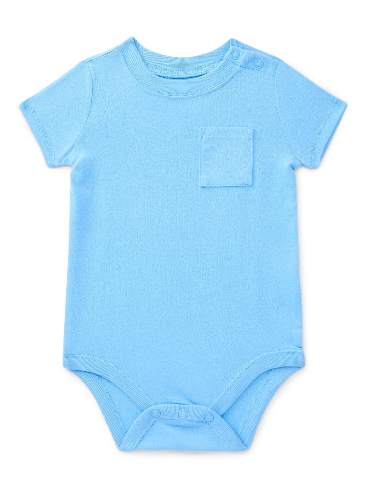 Wonder Nation Baby Boys Pocket Bodysuit with Short Sleeves, Sizes 0M ...