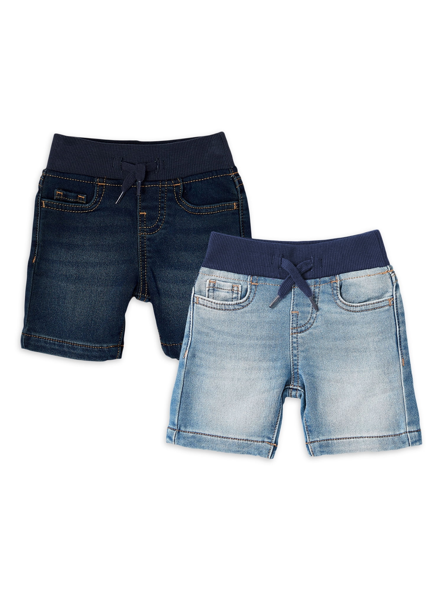 Wonder Nation Baby Boy & Toddler Boy Denim Shorts Multipack, 2-Pack ...