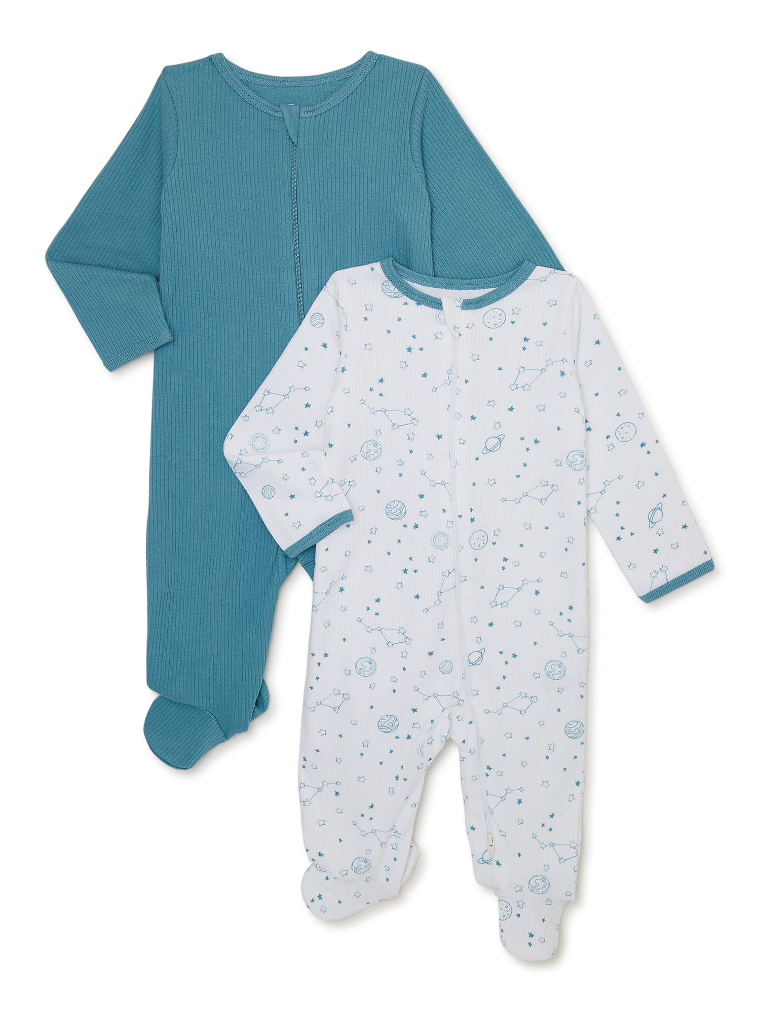 Wonder Nation Baby Boys Space Sleep and Play, 2-Pack, Sizes 0-9 Months ...