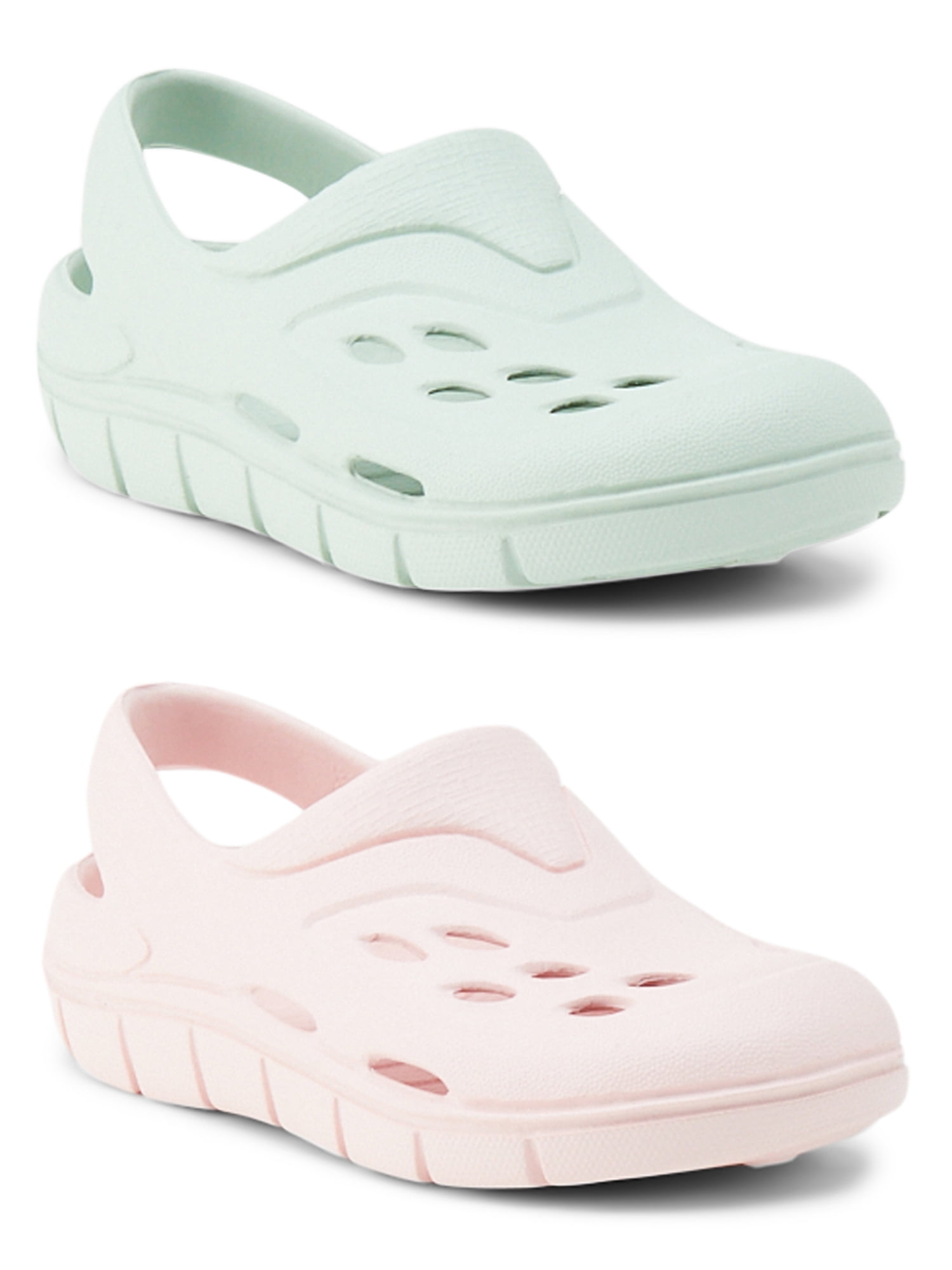 Wonder Nation Baby EVA Clogs 2 Pack Mint Blush - Walmart.com