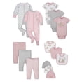 Wonder Nation Baby Girl Baby Shower Gift Set, 14-Piece, Newborn - 3/6 ...