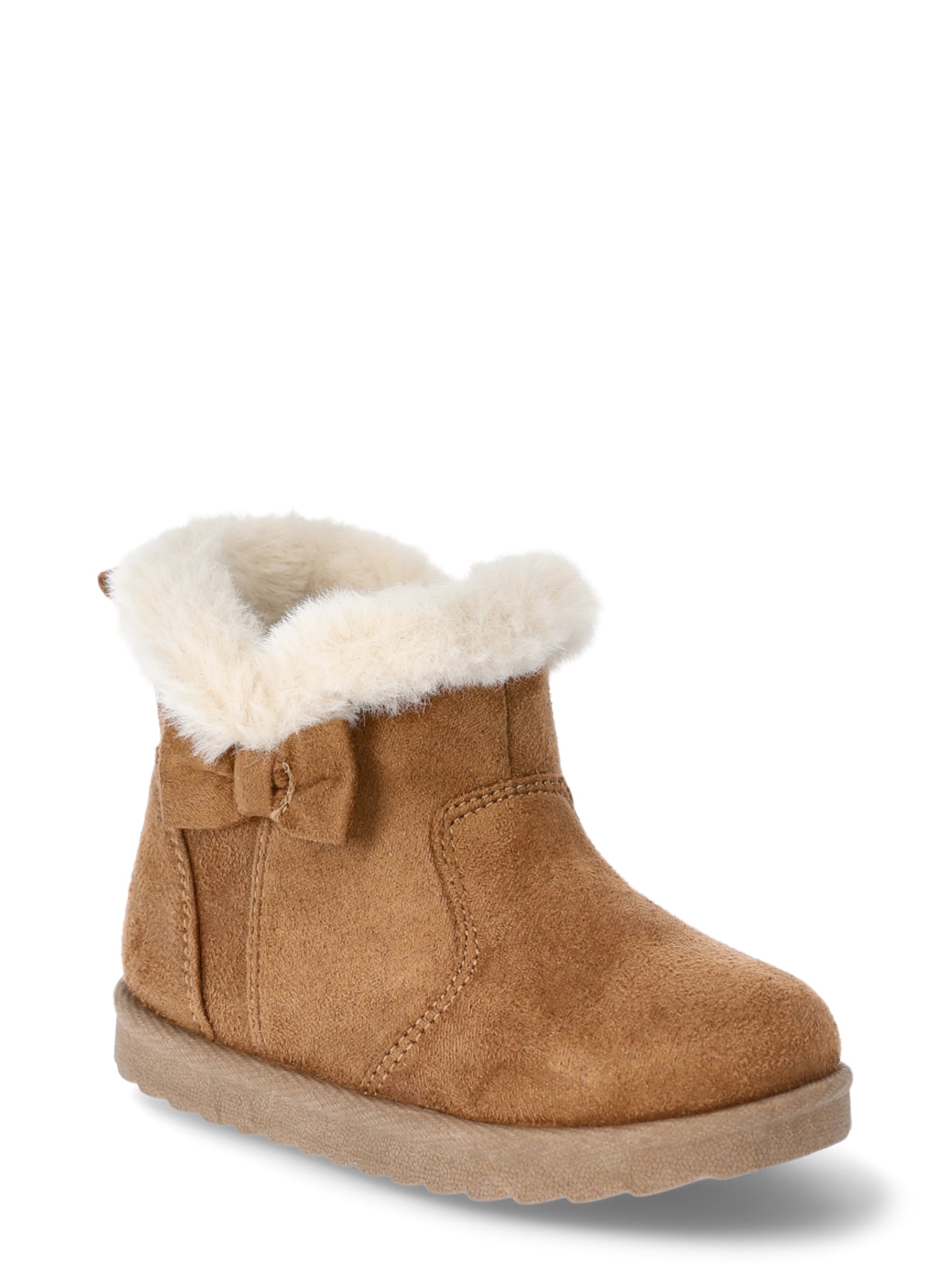 Wonder Nation Baby Girl Faux Suede Boots - Walmart.com