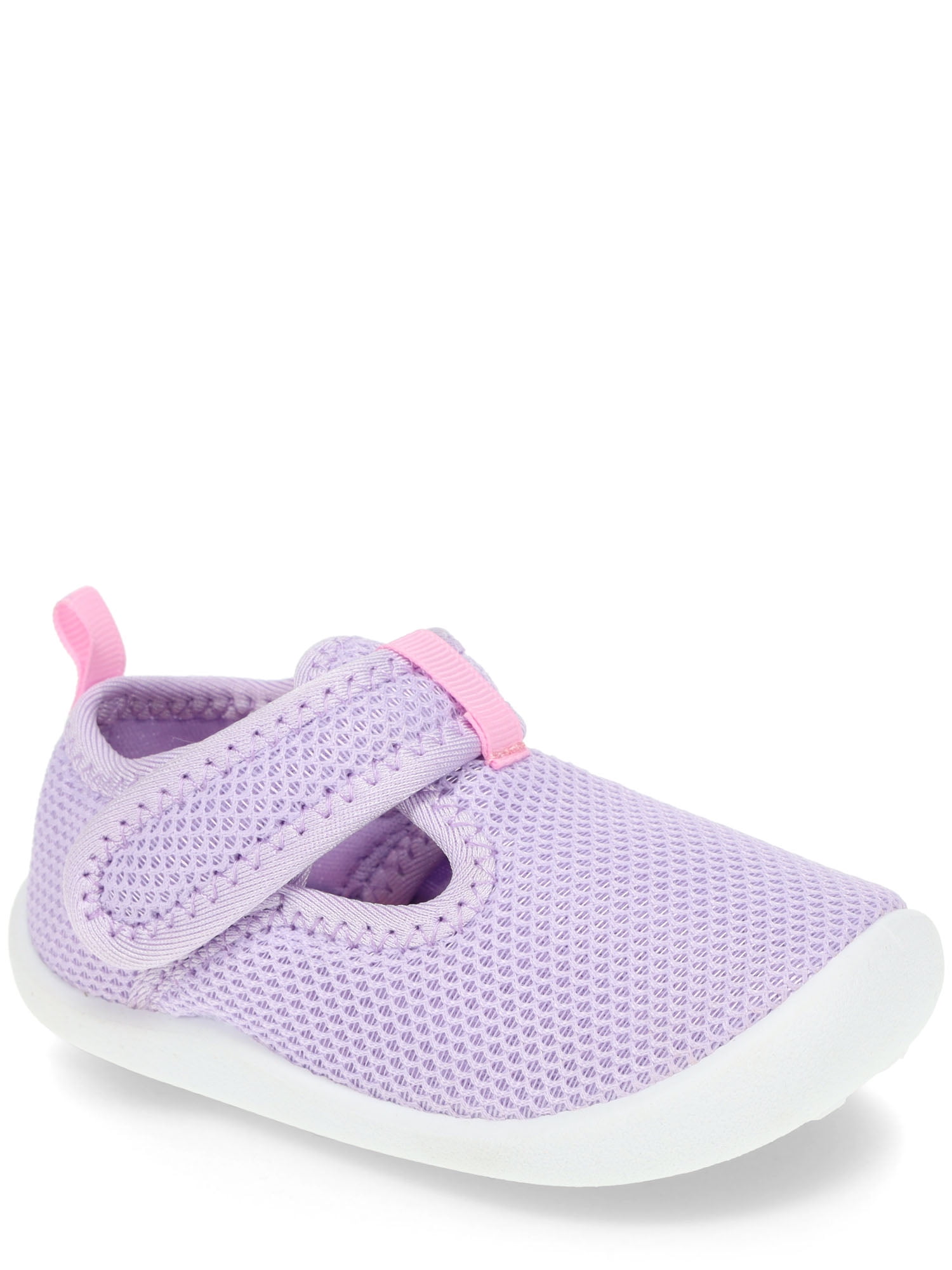 Wonder Nation Baby Girl Water Shoes, Mesh Upper, Hook-and-Loop Closure ...