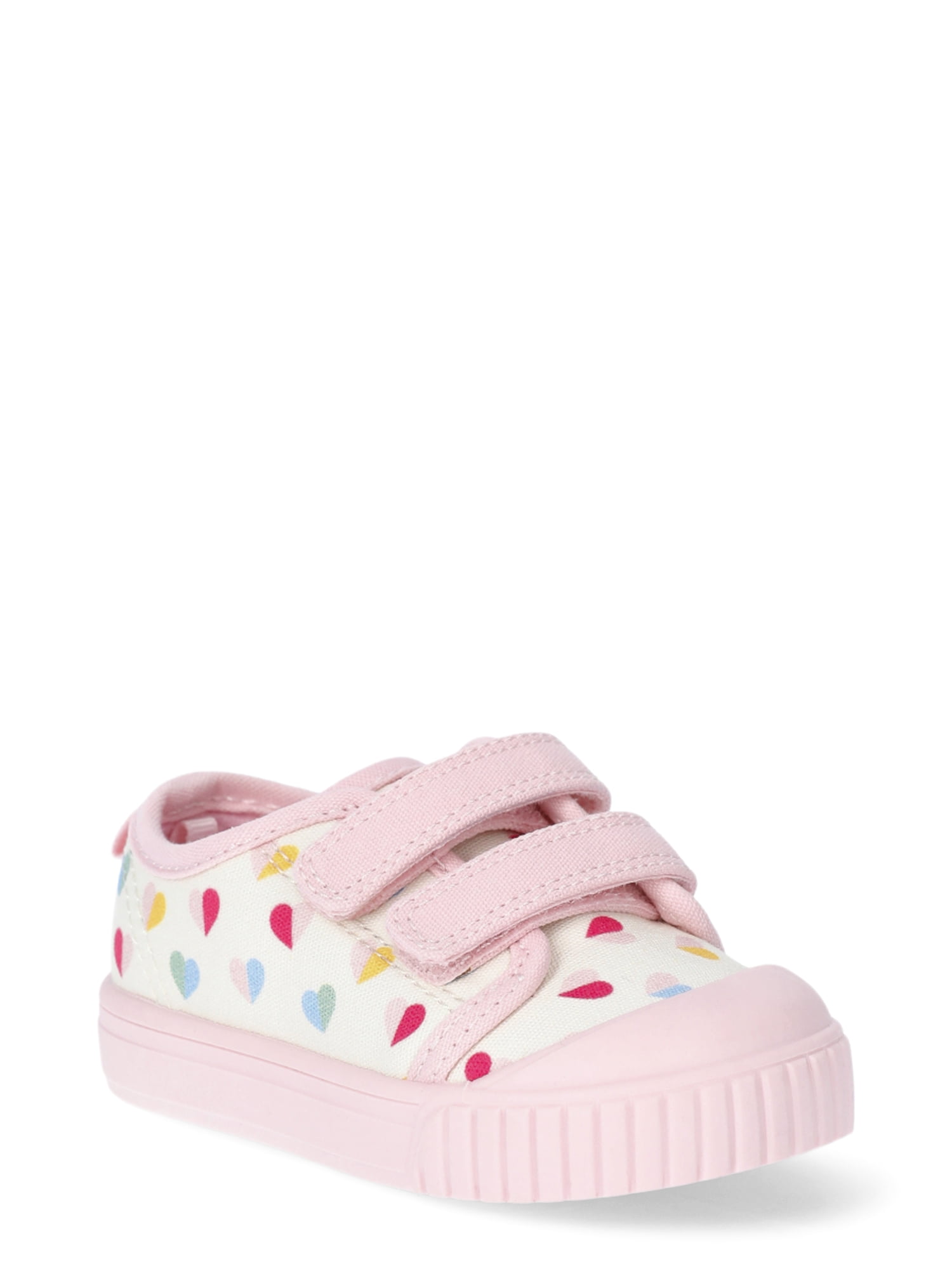 Wonder Nation Baby Girl Two Strap Bump Toe Sneakers - Walmart.com