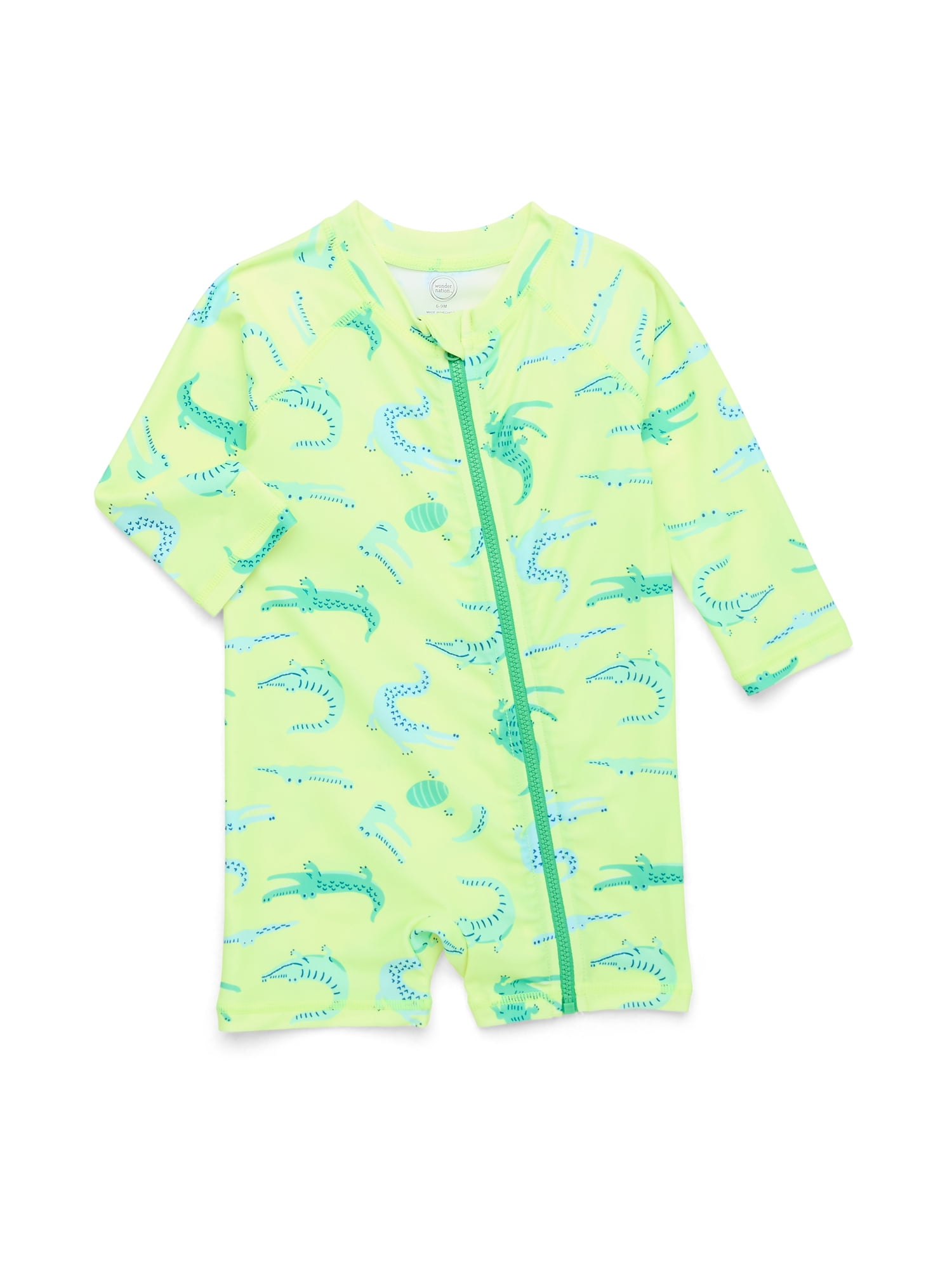 Wonder Nation Baby Rash Guard Swimsuit with UPF 50+ Sun Protection ...