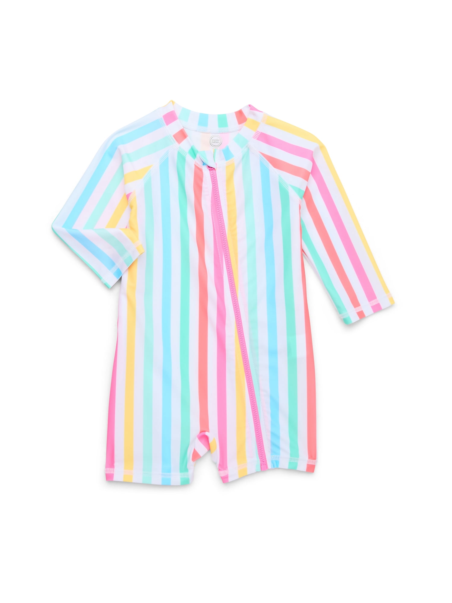 Wonder Nation Baby Rash Guard Swimsuit with UPF 50+ Sun Protection Size ...
