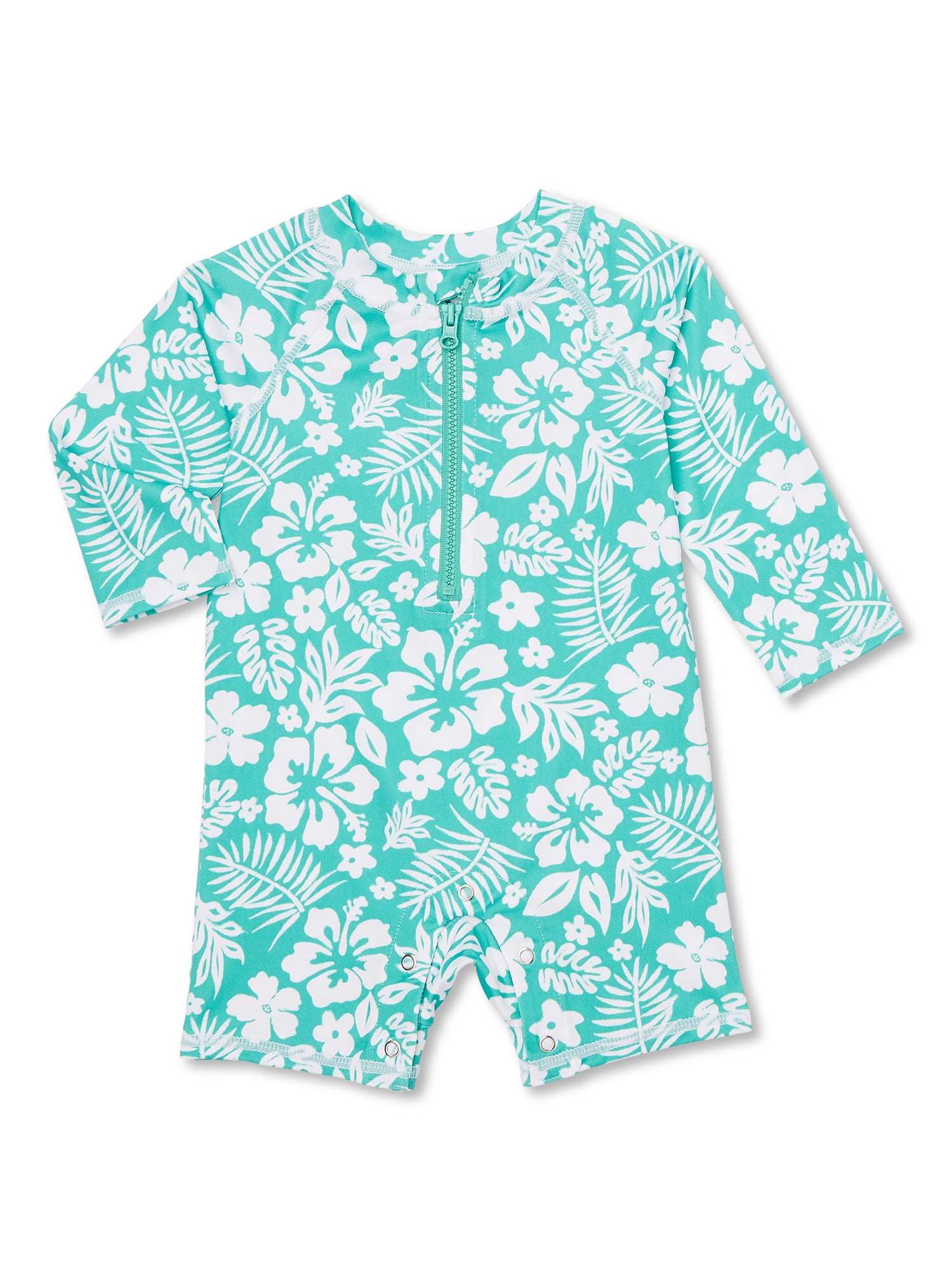 Wonder Nation Baby Rash Guard Swimsuit, Sizes 0/3M-12M - Walmart.com