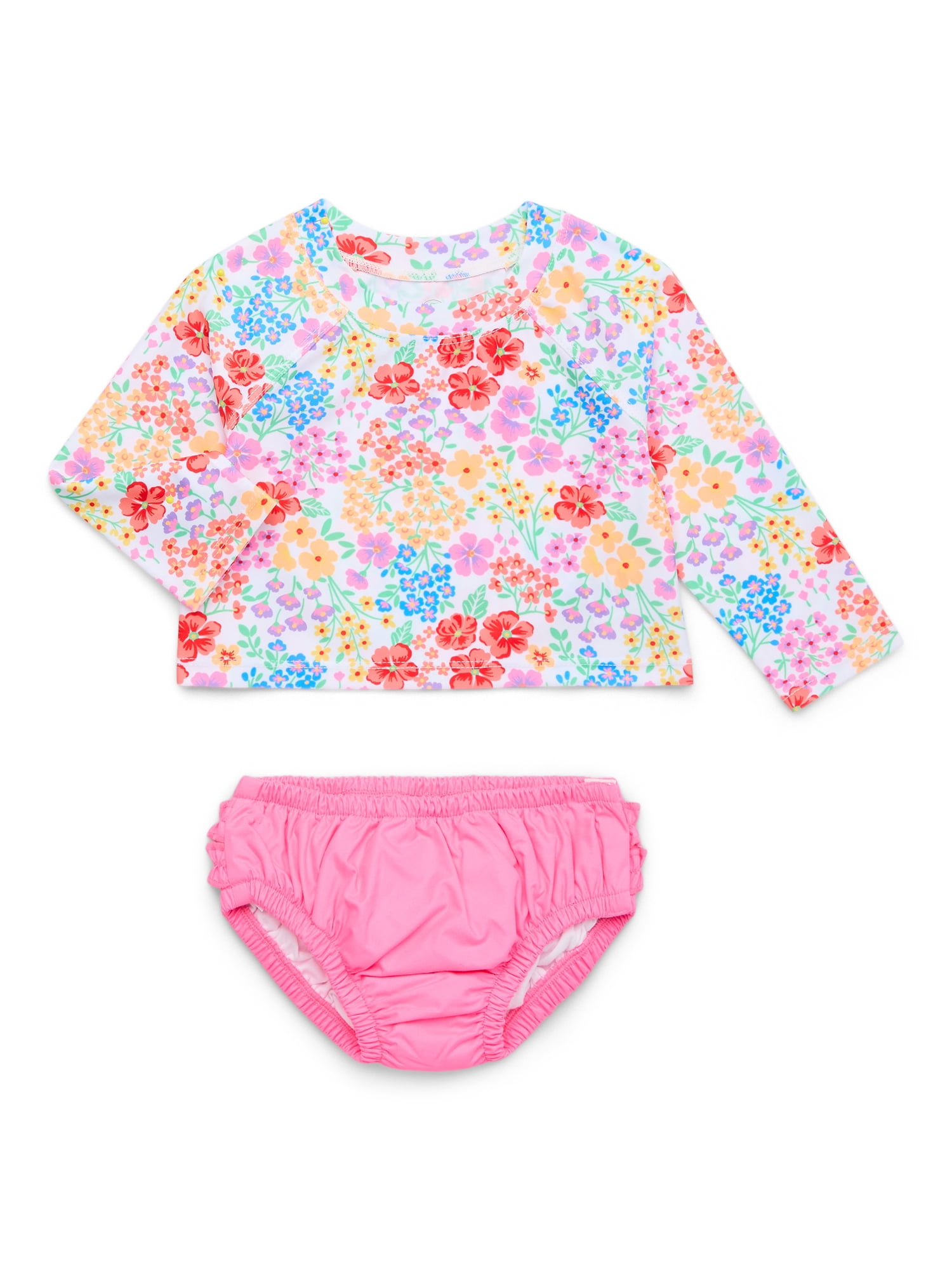 Wonder Nation Baby Rash Guard and Diaper Cover Swim Set 2-Piece UPF 50 ...