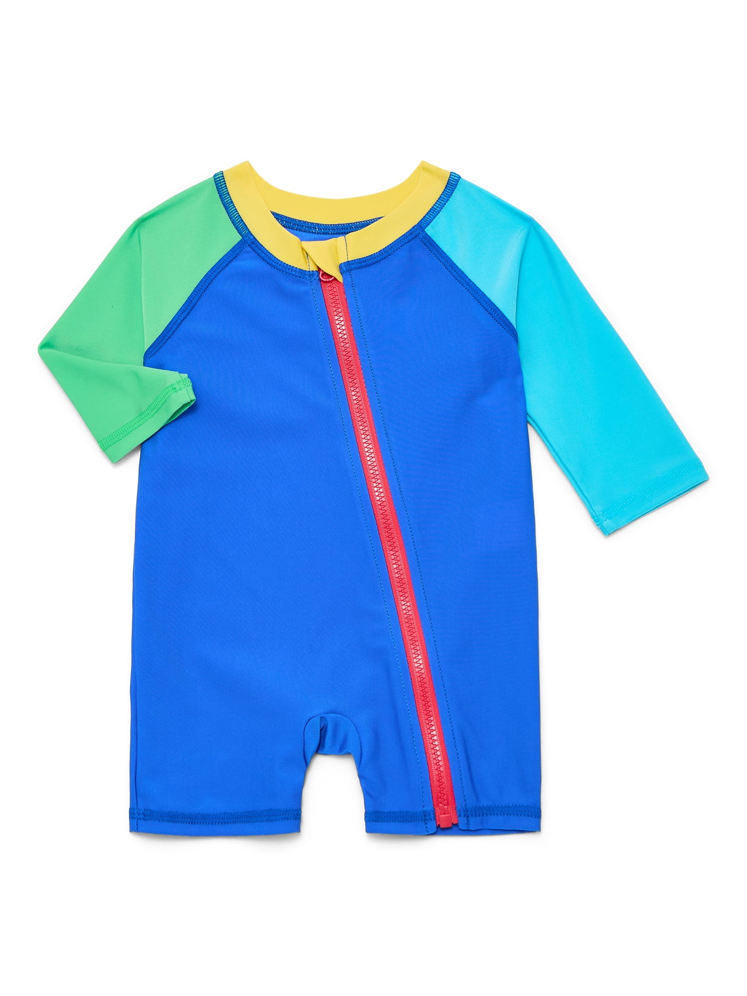 Wonder Nation Baby Boys and Baby Girls Rash Guard One Piece, Sizes 0/3M ...
