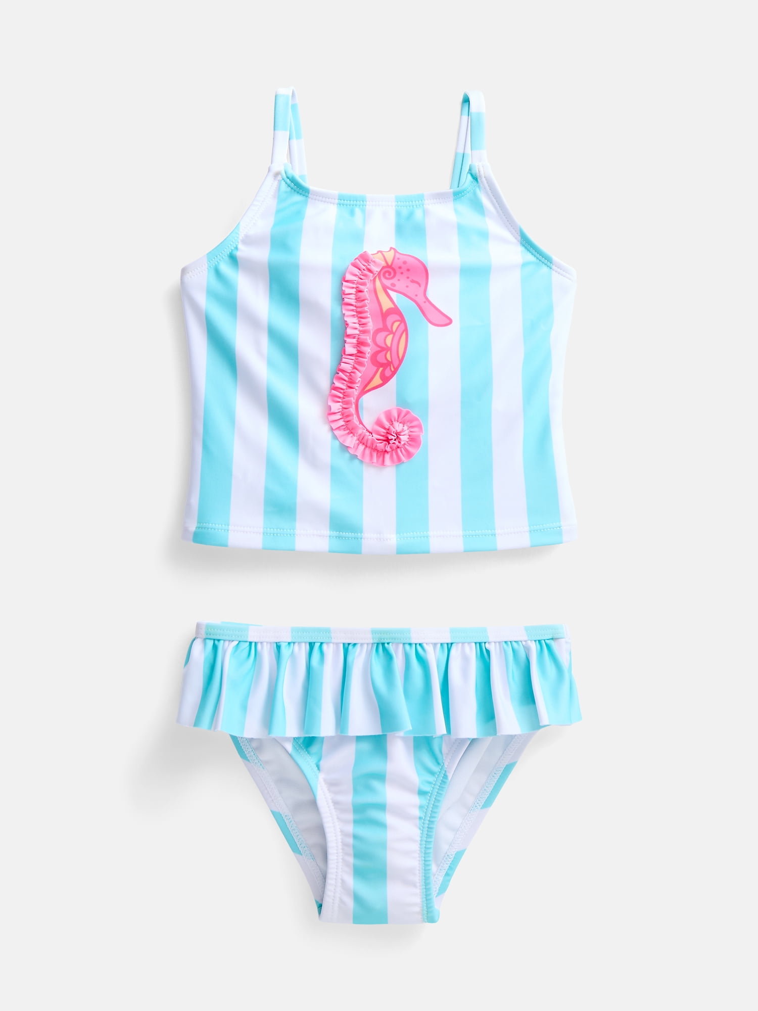 Wonder Nation Baby and Toddler Girls Tankini Swimsuit Set, 2 Piece ...