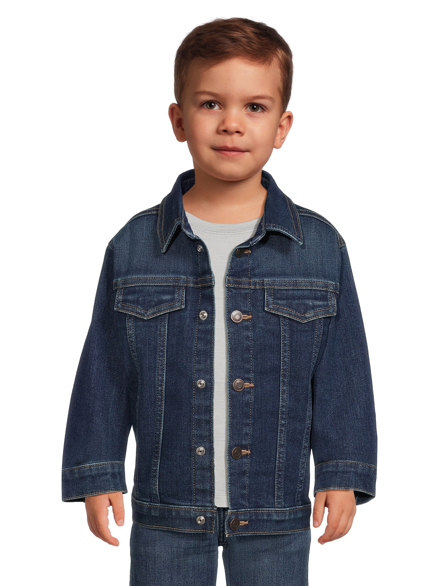 Wonder Nation Baby and Toddler Boy Denim Jacket, Sizes 12M - 5T ...