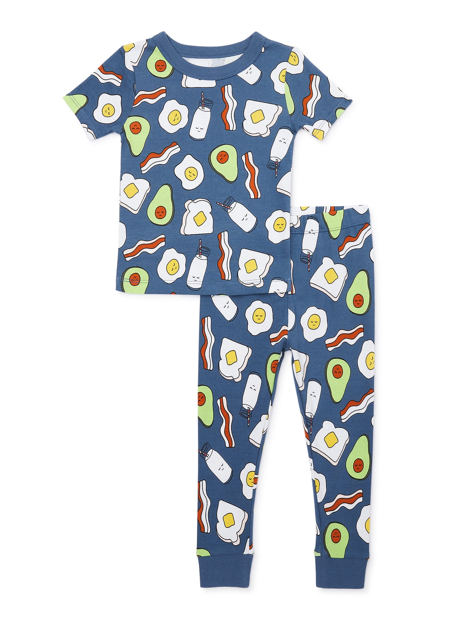 Wonder Nation Baby and Toddler Boy Tight Fit Cotton Pajama Set 2-Piece ...