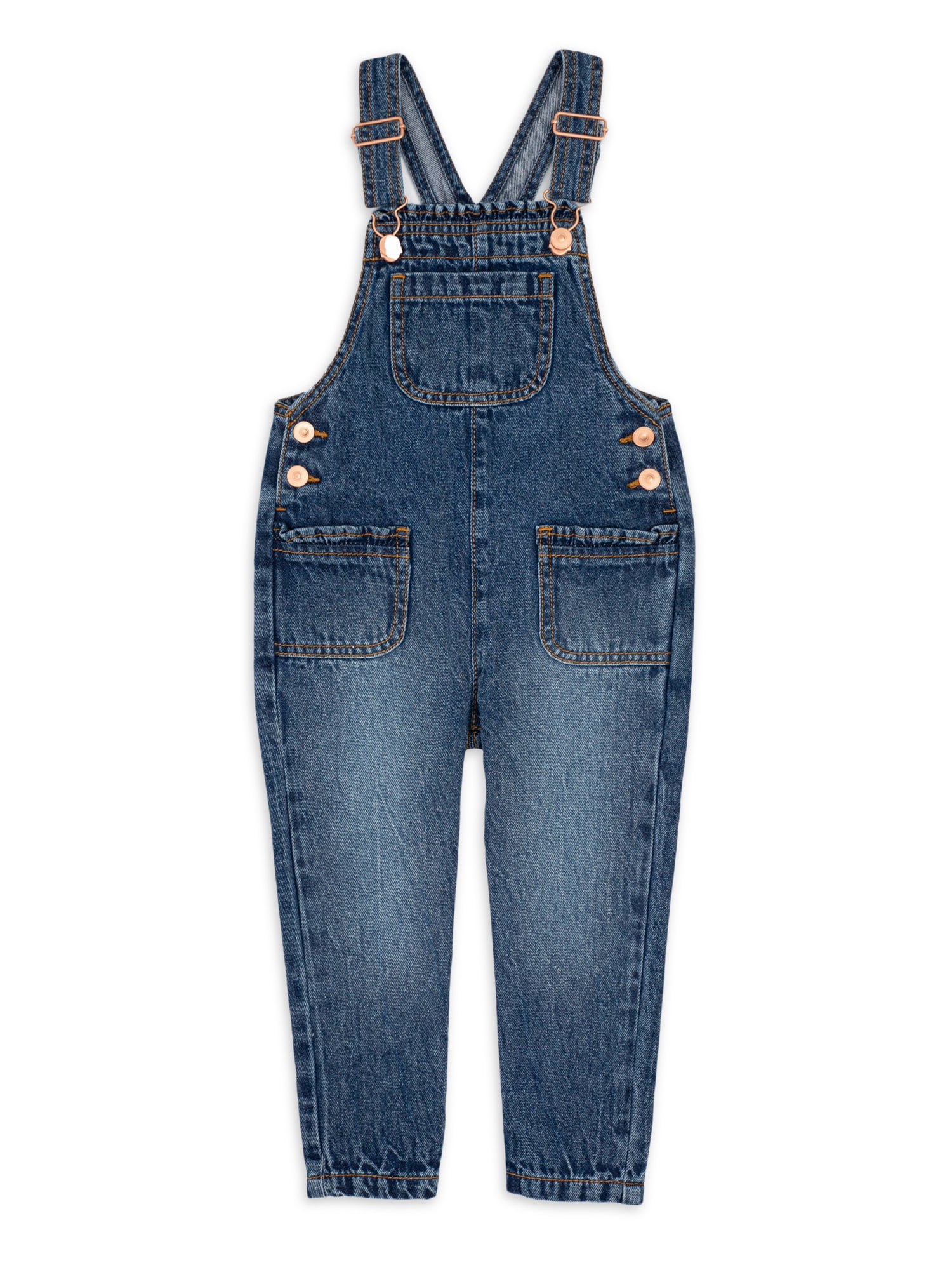 Wonder Nation Baby and Toddler Girl Overalls, 12 Months-5T - Walmart.com