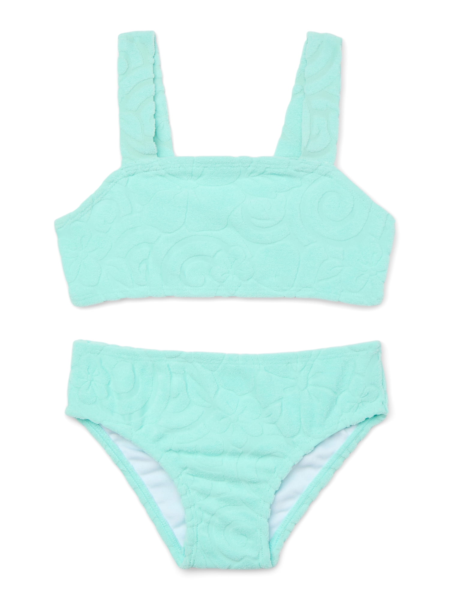 Wonder Nation Baby Girls Bikini Top and Bottom (Toddler), 2-Piece Set ...