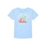 Wonder Nation Girls Berry Good Graphic T-Shirt with Short Sleeves ...