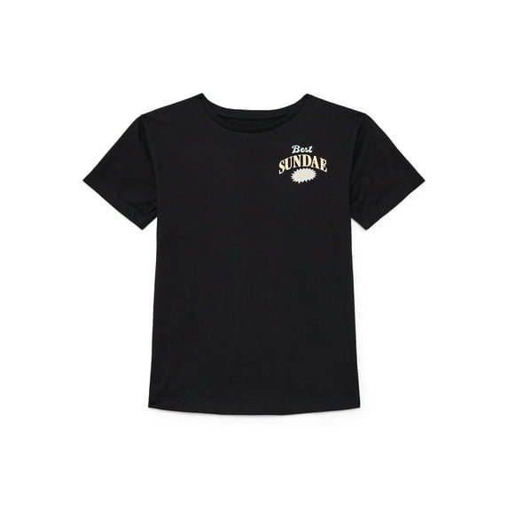 Wonder Nation Girls Best Sundae Ever Graphic T-Shirt with Short Sleeves ...