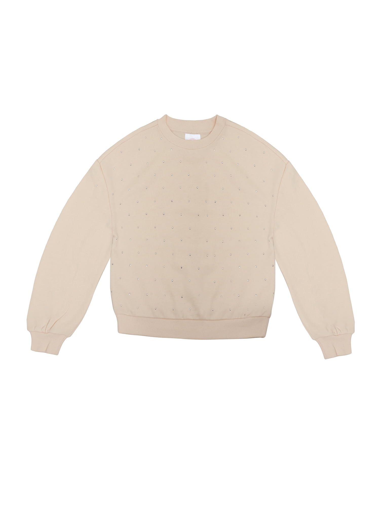 Wonder Nation Girls Embellished Sweatshirt, Sizes 4 - 18 & Plus ...