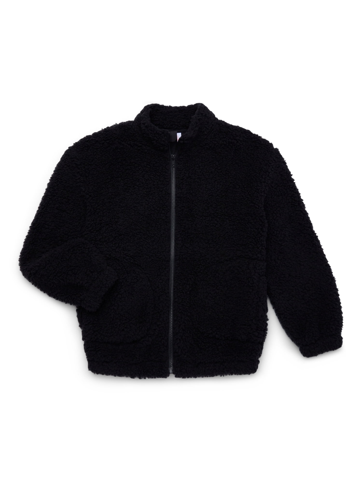 Wonder Nation Boys High Pile Fleece Zip Up Jacket, Sizes 4/5-18 ...